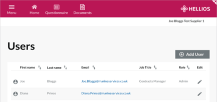 Hellios: Supplier Help & Support